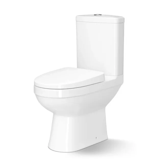Seattle Close Coupled Toilet With Soft Close Seat | Bathroom Mountain