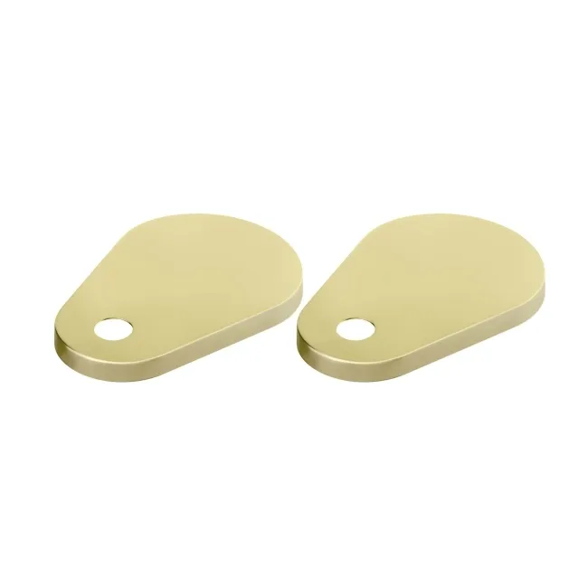 Brushed Brass Teardrop Hinge Toilet Seat | Cover Caps