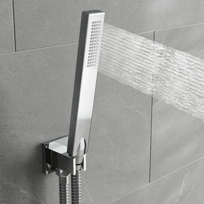 Galway Premium Ceiling Chrome Square Thermostatic Shower Set