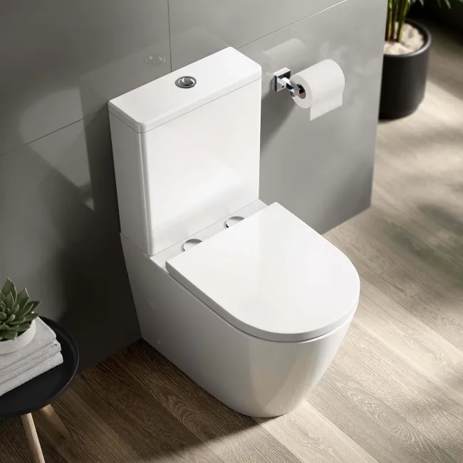 Utah Rimless Close Coupled Toilet | Premium Soft Close Seat
