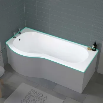 P-Shape Shower Baths | Space-Saving Designs | Bathroom Mountain