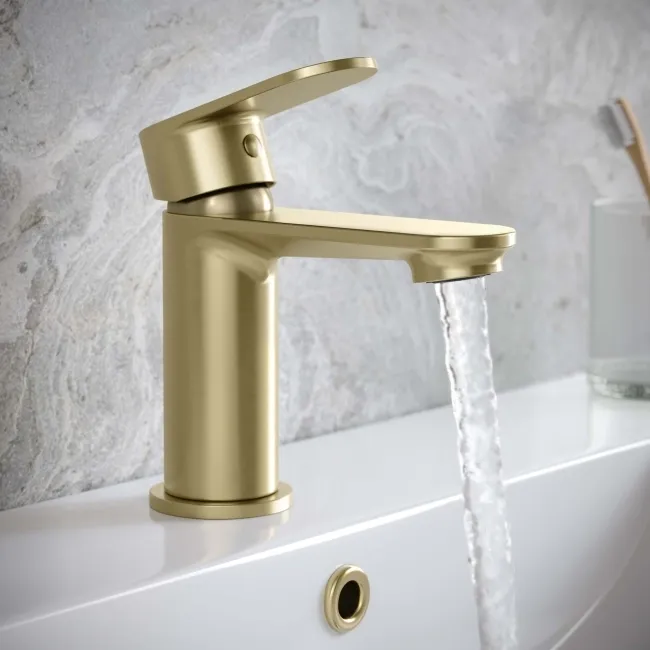 Avill Basin Mixer Tap | Brushed Brass | Bathroom Mountain