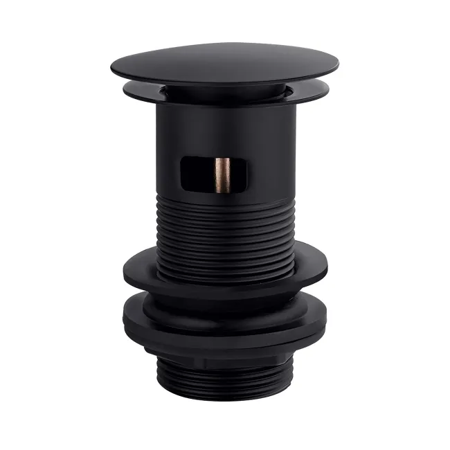 Dome Top Pop Up Basin Waste Slotted | Matt Black