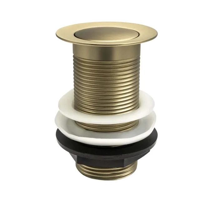 Pop Up Basin Waste Unslotted | Brushed Brass Finish