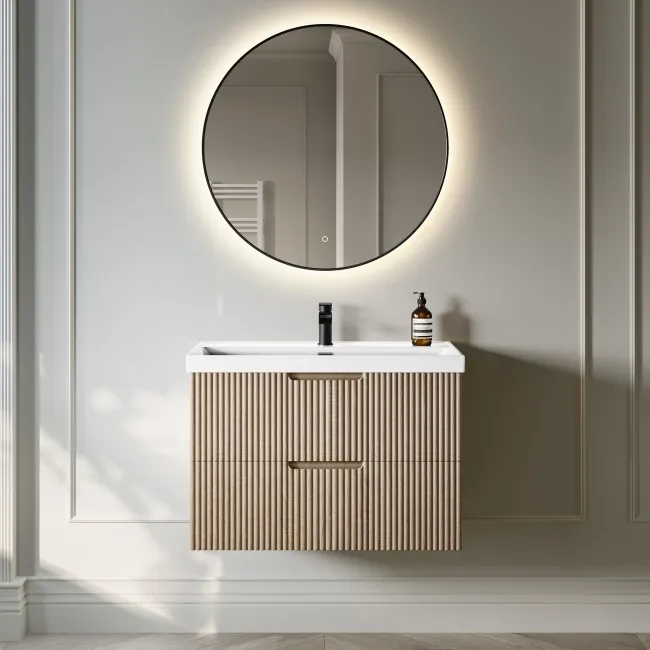 Crete Apex Oak Basin Drawer Vanity | 800mm