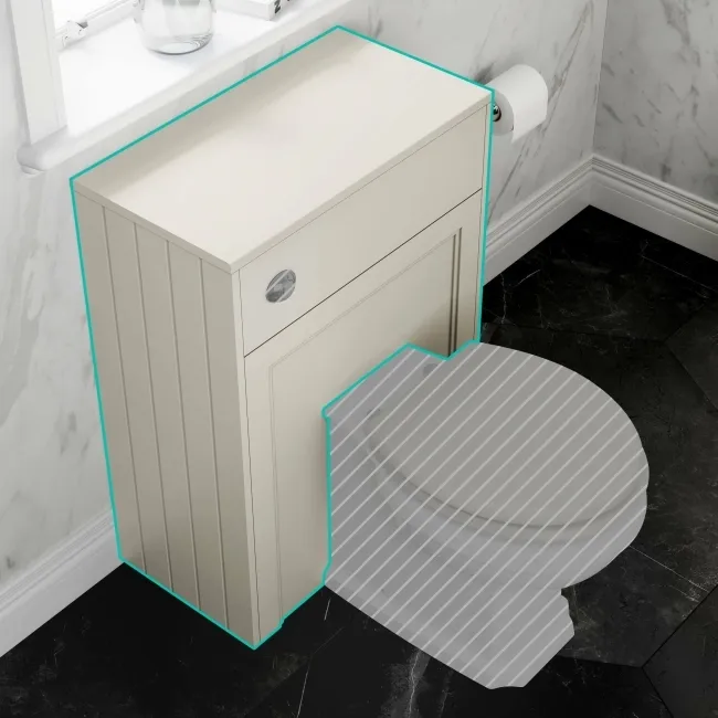 Monaco Chalk White Back To Wall Toilet Unit 600mm | Bathroom Mountain