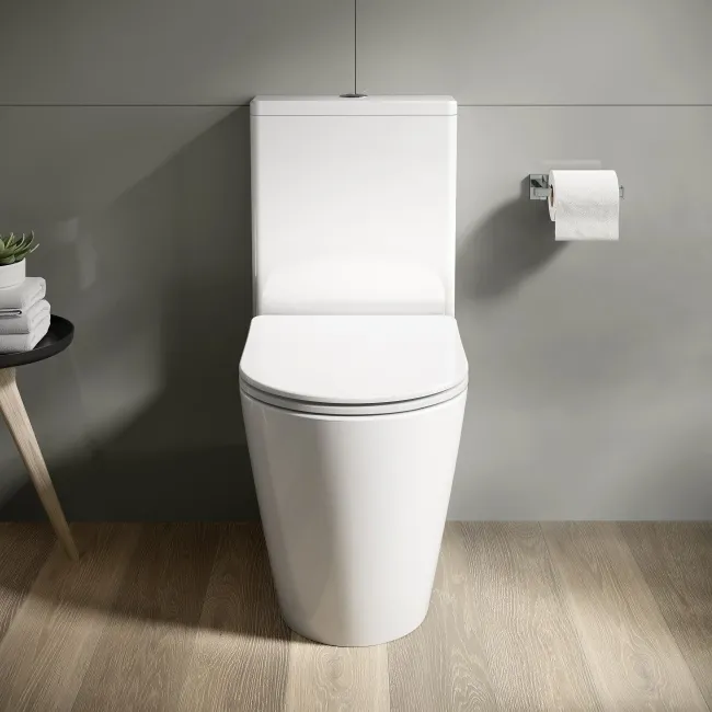 Utah Rimless Close Coupled Toilet | Premium Slim Seat | Bathroom Mountain