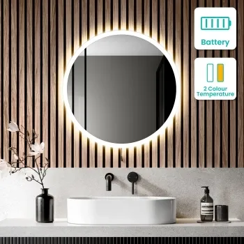 Battery LED Mirrors & Cabinets | Bathroom Mountain