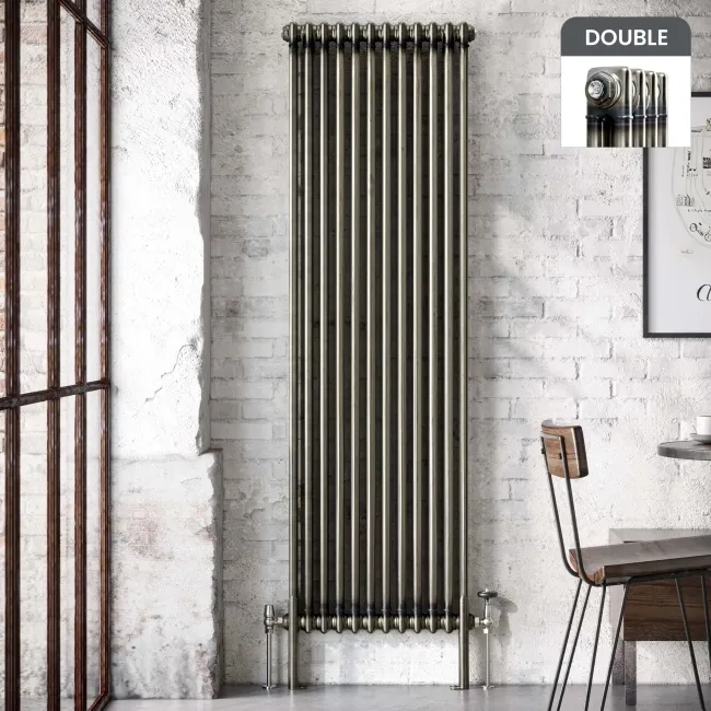 Athens Metal Double Column Vertical Radiator | 1800x560mm