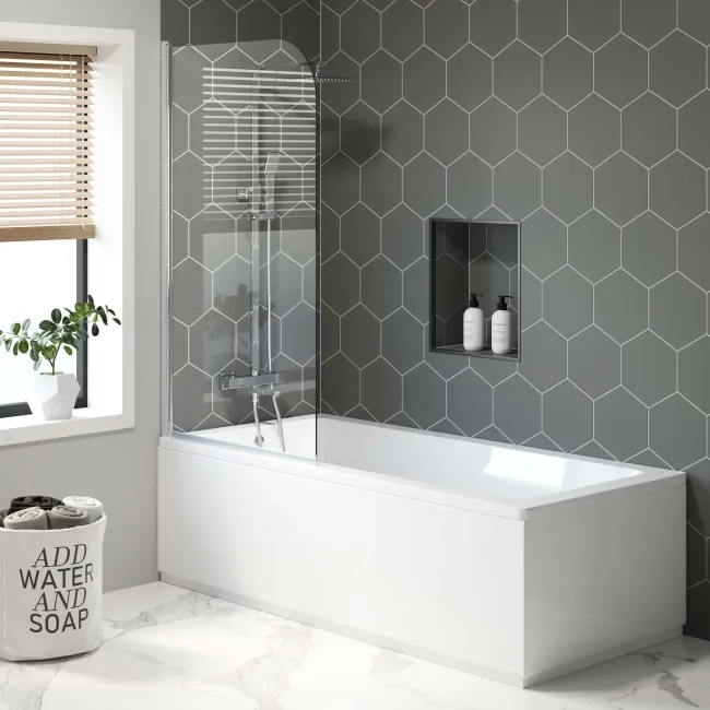 Gloss White Wooden Bath Front Panel 1700mm | Bathroom Mountain