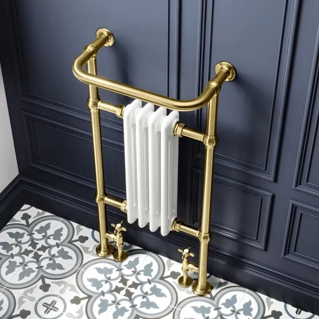 Gibraltar Brass Heated Towel Radiator Valves | 600x605mm