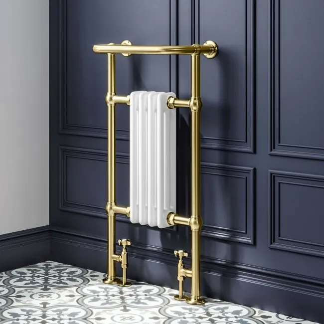 Gibraltar Brass Heated Towel Radiator Valves | 600x605mm