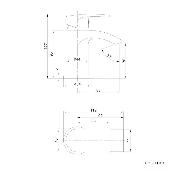 Spey Cloakroom Basin Mixer Tap | Chrome | Bathroom Mountain