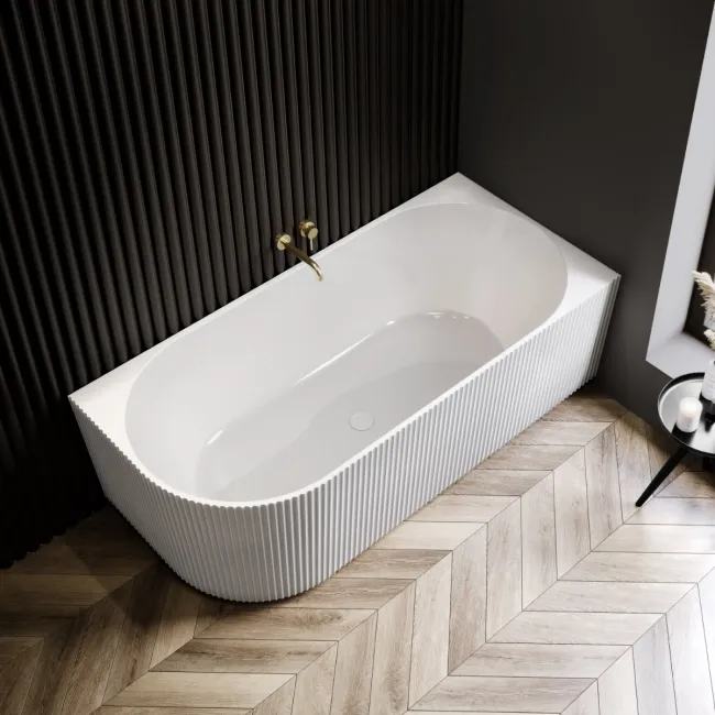 Barnet Right Handed Fluted Freestanding Bath | 1700mm