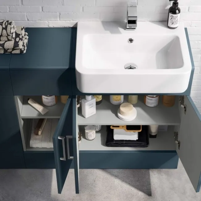 Harper Navy Blue Vanity & Tucson Toilet | 1500mm | Bathroom Mountain