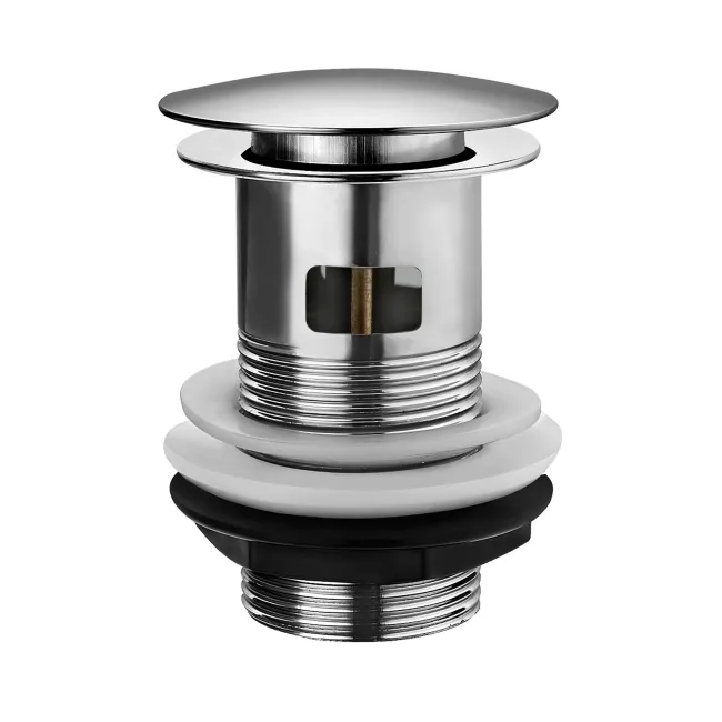 Dome Top Pop Up Basin Waste Slotted | Chrome