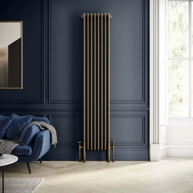 Athens Antique Triple Column Vertical Radiator | 1800x380mm