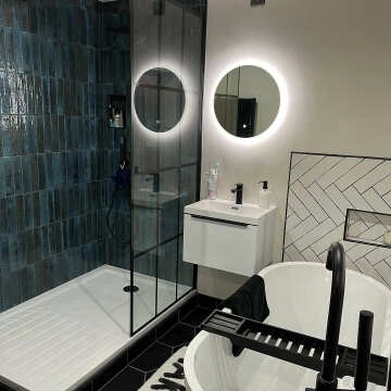 Aria Round Illuminated LED Mirror 500mm | Bathroom Mountain