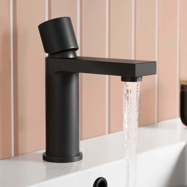 Tyne Matt Black Basin Mixer Tap | Bathroom Mountain