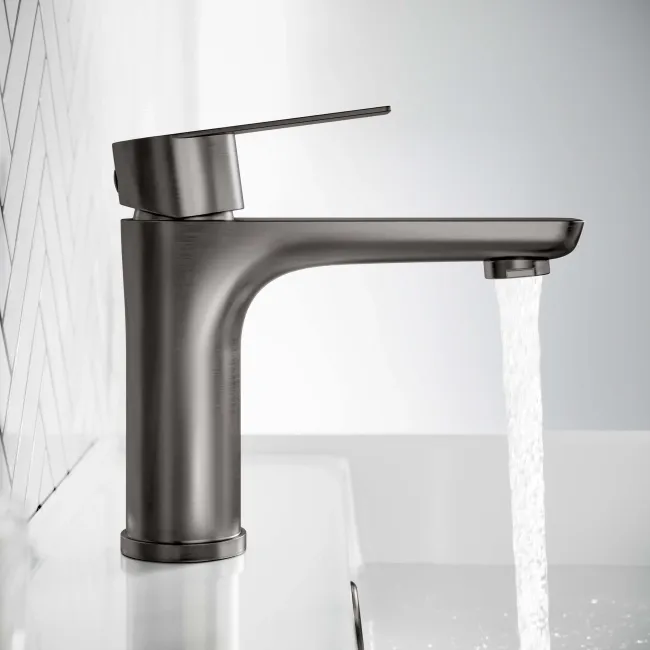 Glen Gunmetal Grey Basin Mixer Tap