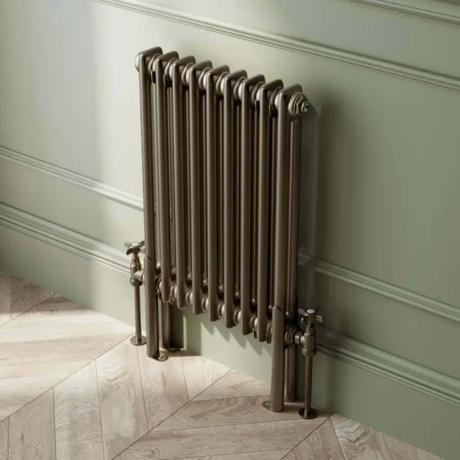 Athens Antique Double Column Horizontal Radiator | 600x425mm