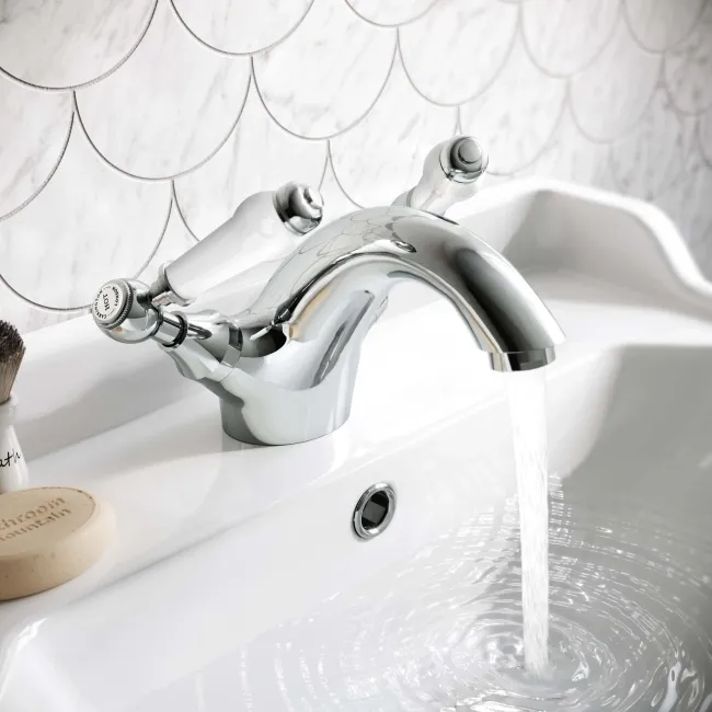 Beauly Traditional Basin Mixer Tap | Chrome | Bathroom Mountain