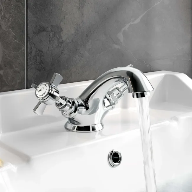 Nairn Traditional Basin Mixer Tap | Chrome | Bathroom Mountain