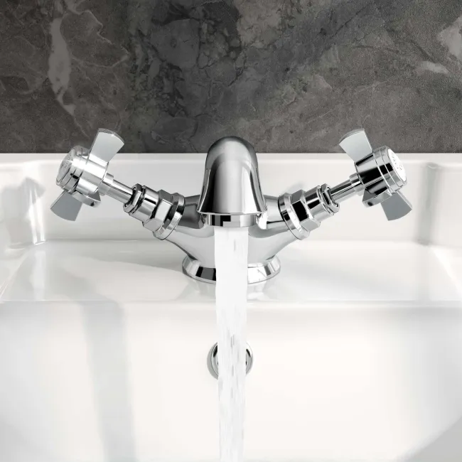 Nairn Traditional Basin Mixer Tap | Chrome | Bathroom Mountain