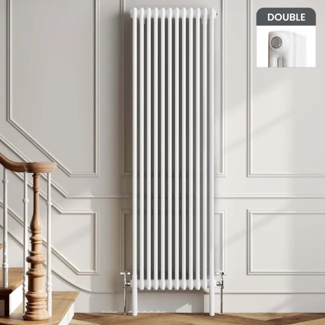 Athens Double Column Vertical Traditional Radiator Wall Hung