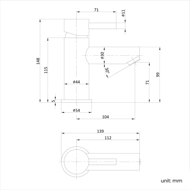 Wye Basin Mixer Tap | Chrome | Bathroom Mountain