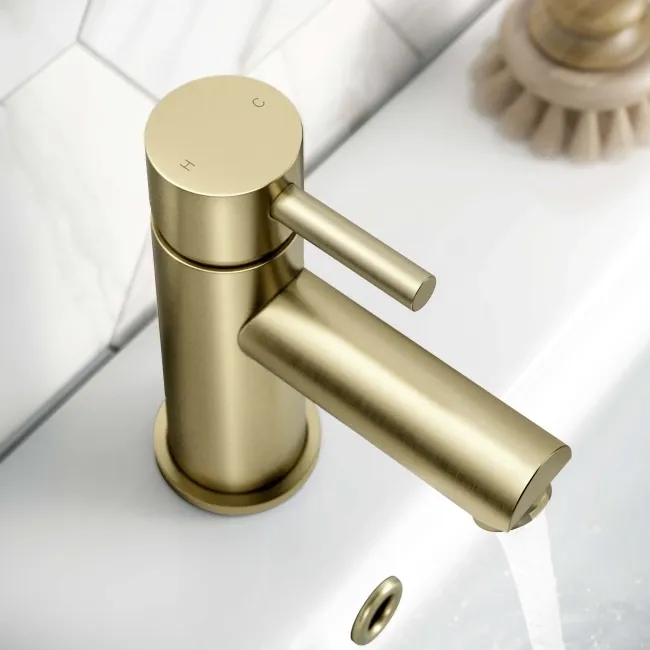 Wye Basin Mixer Tap | Brushed Brass | Bathroom Mountain