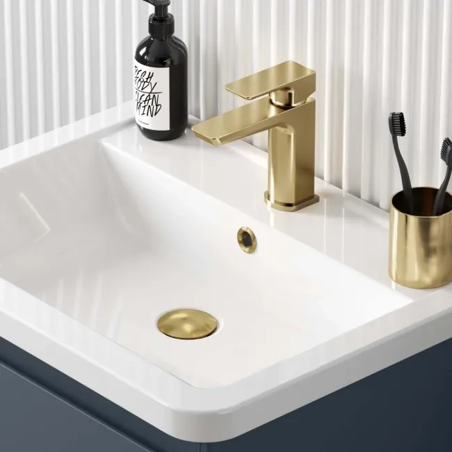 Brushed Brass Basin Overflow Ring | Bathroom Mountain