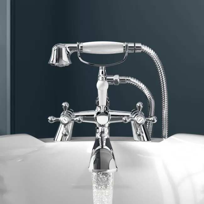 Bray Traditional Chrome Bath Shower Mixer Tap