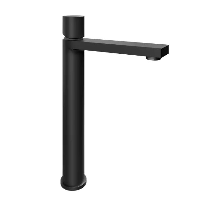 Dove Matt Black High Rise Basin Mixer Tap | Bathroom Mountain