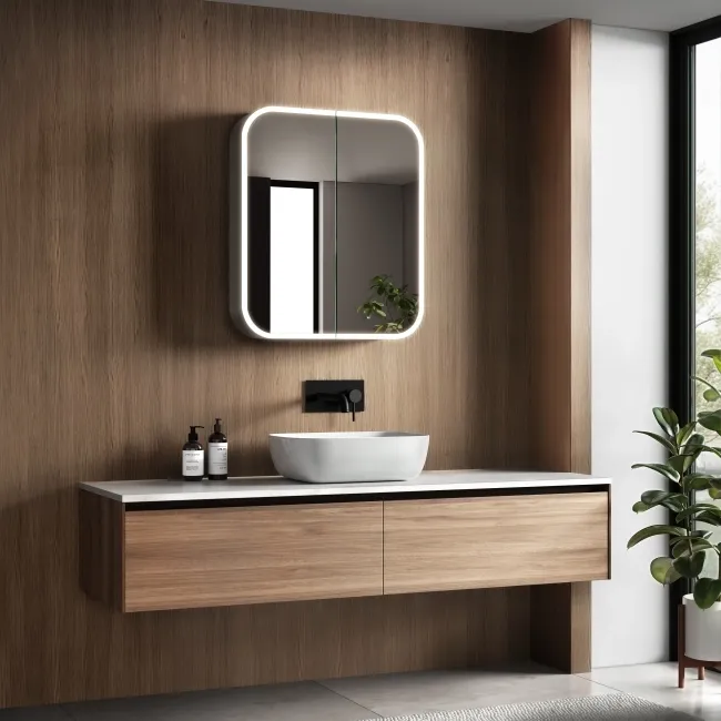 Willow LED Mirror Cabinet | Bluetooth, USB & Lighting – 700x600mm