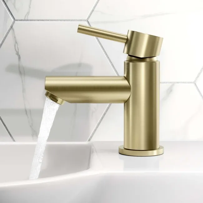 Wye Cloakroom Basin Mixer Tap | Brushed Brass | Bathroom Mountain