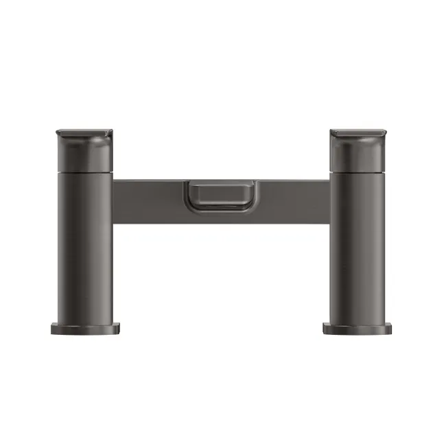 Soar Gunmetal Grey Basin & Bath Mixer Tap Set | Bathroom Mountain