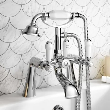Cherwell Traditional Chrome Basin & Bath Mixer Tap Set