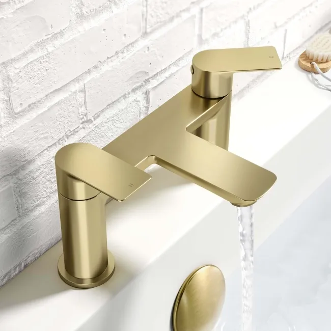 Lusk Bath Filler | Brushed Brass | Bathroom Mountain