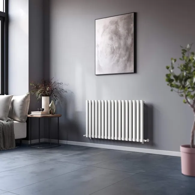 Marbella White Single Oval Panel Radiator | 600x1020mm