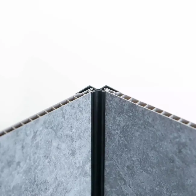 Trepanel Aqua® Black PVC Shower Panel Internal Corner Joint