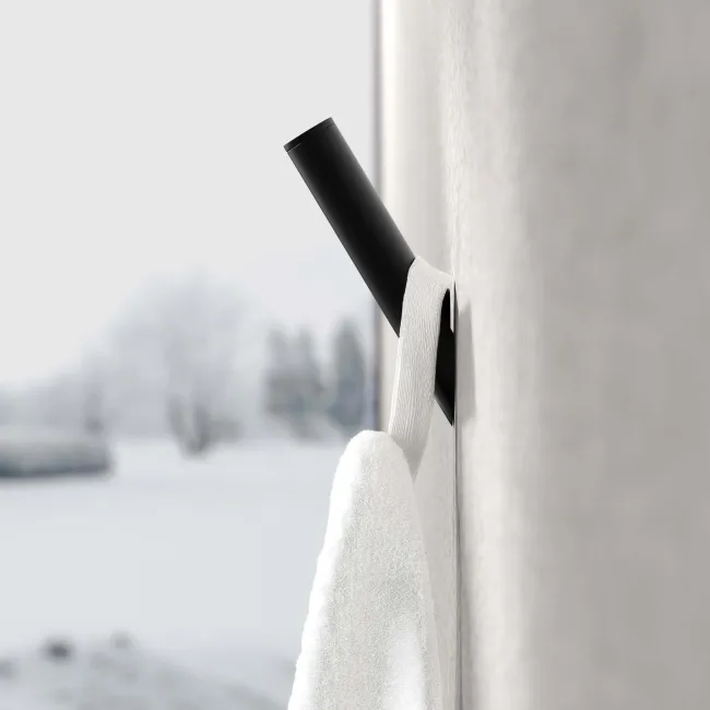 Freya Matt Black Robe Hook | Bathroom Mountain