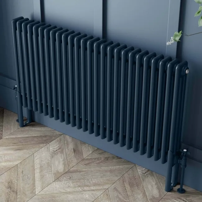 Athens Blue Triple Horizontal Radiators | 600x1190mm