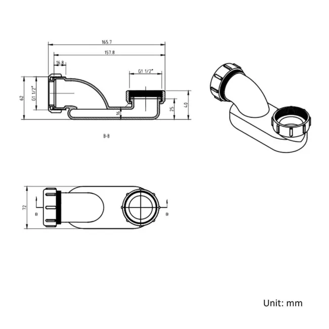 Bath Waste Trap | Essential Plumbing | Bathroom Mountain