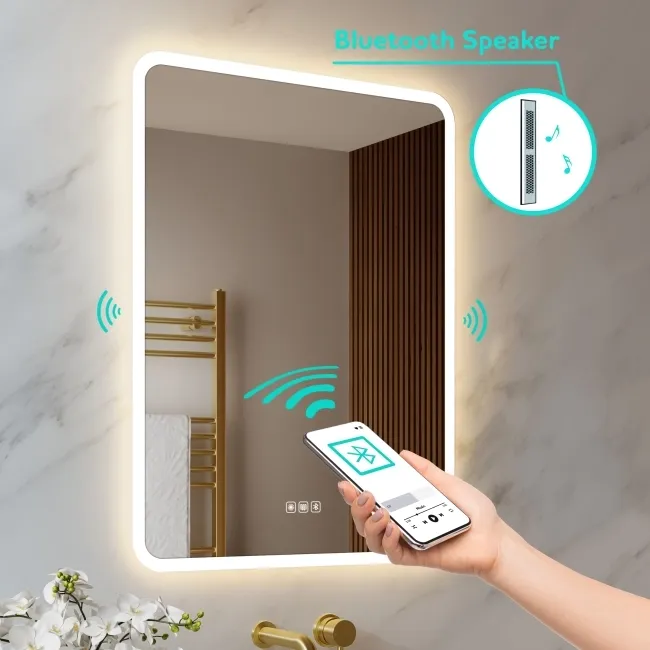 Jolie LED Mirror with Bluetooth Speaker | 600x400mm