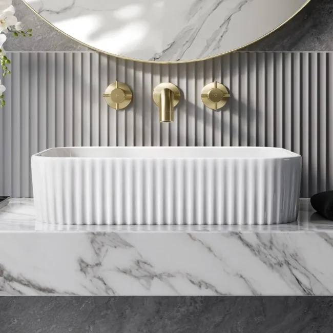 Reno Fluted Counter Top Basin 454mm | Bathroom Mountain