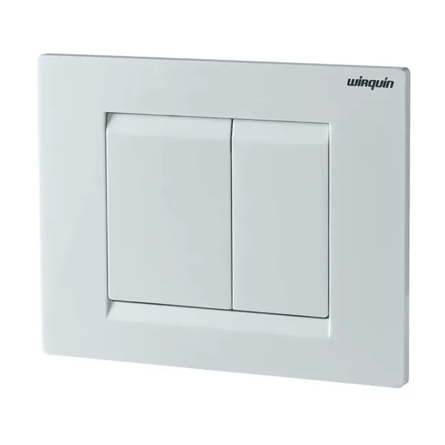 Wirquin Dual Flush White Push Plate | Bathroom Mountain