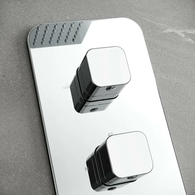 Galway Square Thermostatic Shower Set and Slider Shower