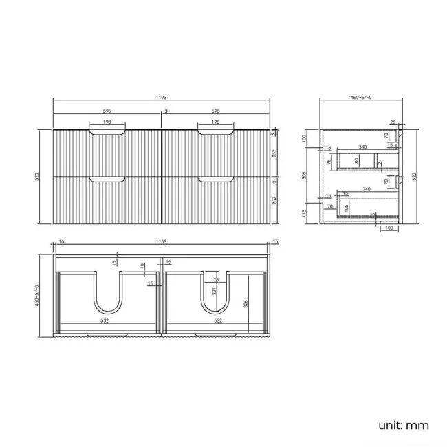 Crete Linen White Double Vanity with Marble & Cody Basin | 1200mm