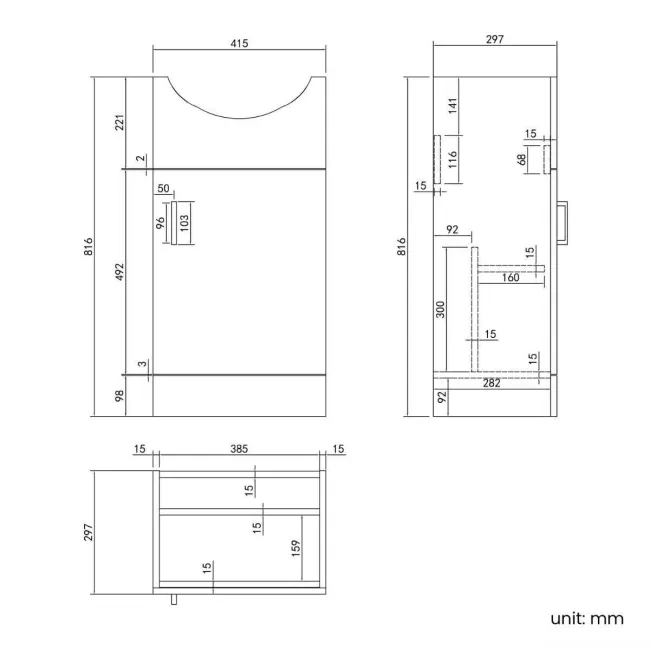 Quartz Gloss White Combo Vanity & Houston Toilet | 950mm